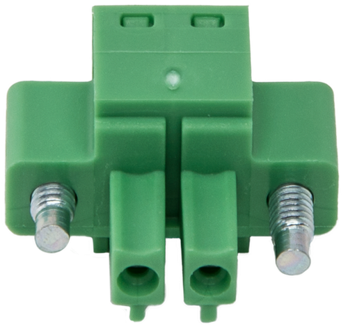7843: Green 2-Pin Screw Terminal Plug Connector with Threaded...