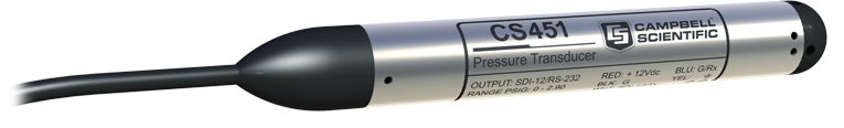 CS451: Stainless-Steel SDI-12/RS-232 Pressure Transducer